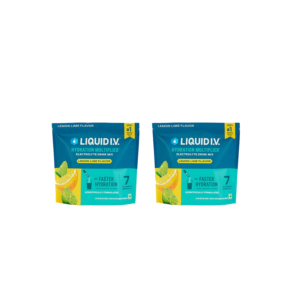 Liquid IV (Pack of 24) 2 Flavour Bundle (Lemon Lime)